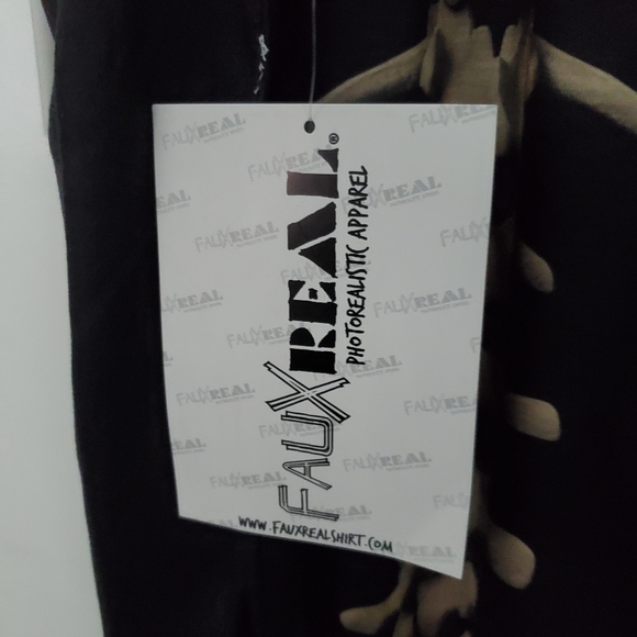 Faux Real | Shirts | Faux Real Photorealistic Apparel Mens Skeleton ...